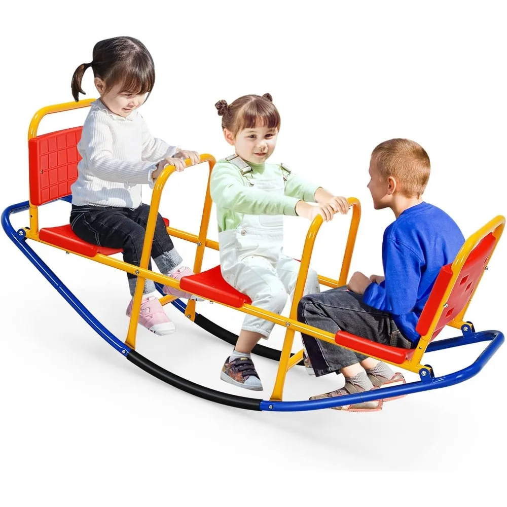 Teeter Totter Seesaw for Kids, 2in1 Metal Rocking Seesaw for Toddlers ...