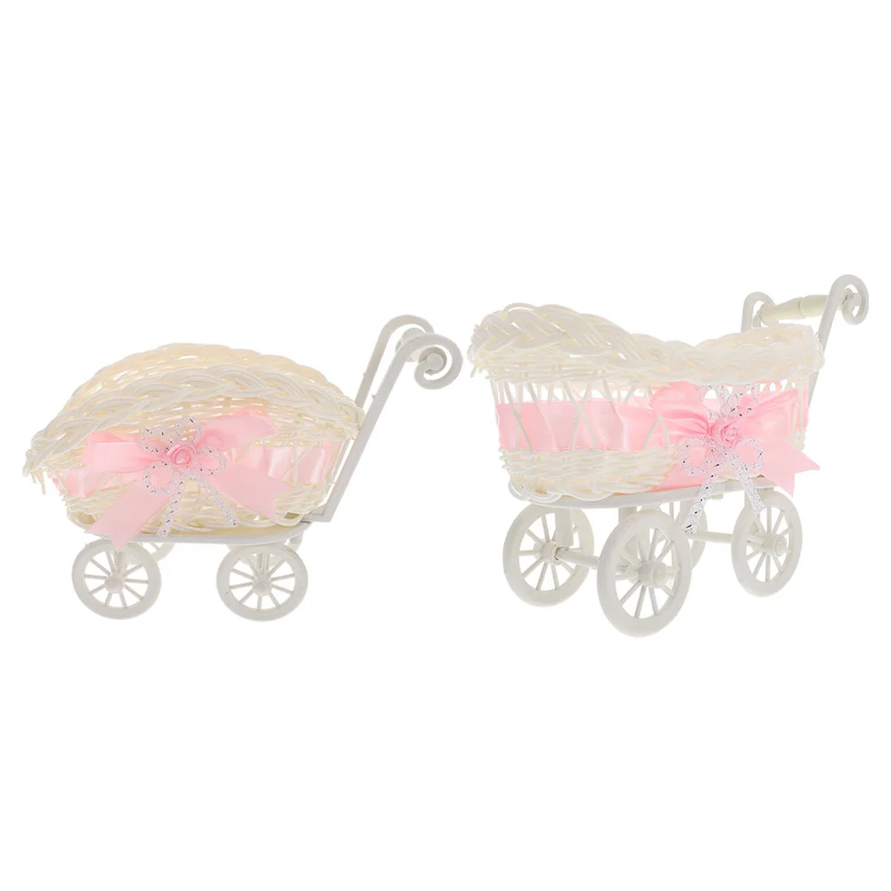Wicker-Stroller-Decoration-Rattan-Baby-Carriage-Baby-Doll-Stroller ...