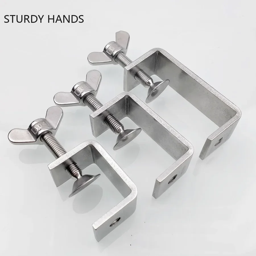 Stainless-Steel-C-Type-Clamp-Heavy-Duty-Desktop-Clamp-Hoop-Adjustable ...