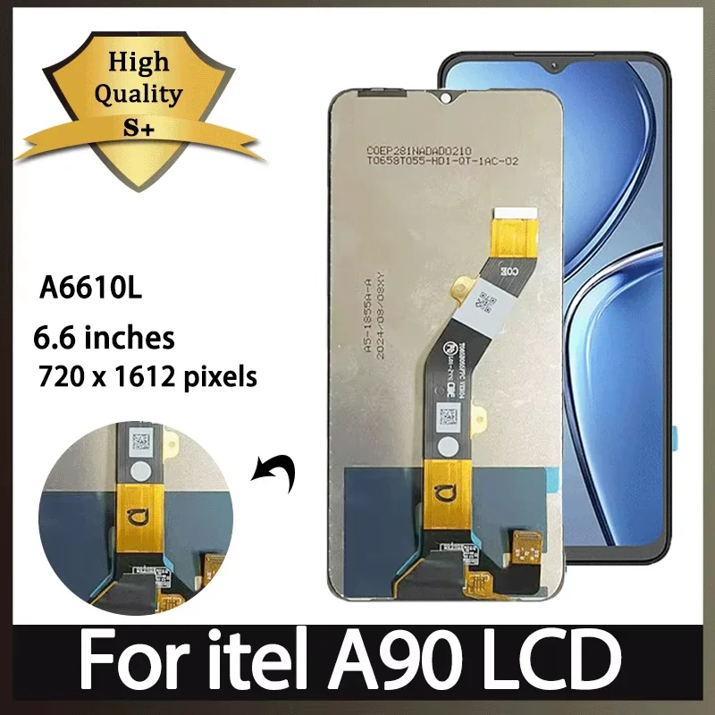 6.6 "aaa + para itel a90 display lcd tela de toque digitador assembléia ...