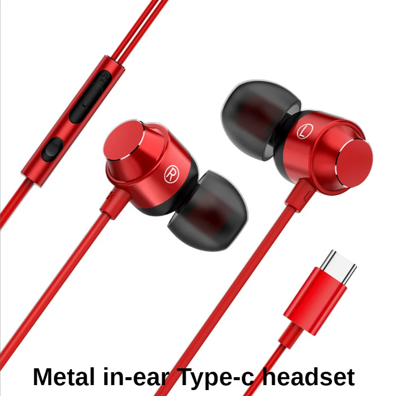 Metal-In-ear-Type-c-Headset-HIFI-With-Microphone-Earplug-Subwoofer ...