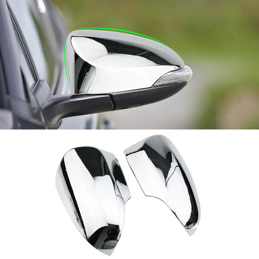 Kiqi 2pcs/set Chrome Rearview Mirror Protection Cover Rear View Mirror ...