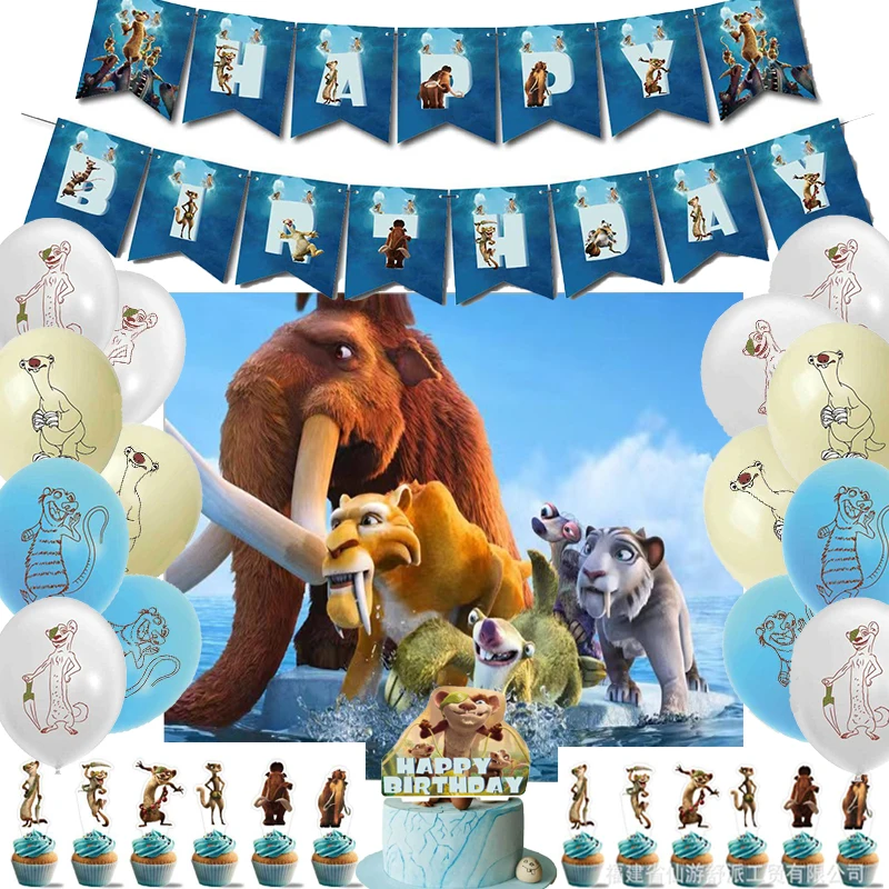 Cartoon Movie Ice Age Birthday Party Decoration Buck Wild Balloon ...