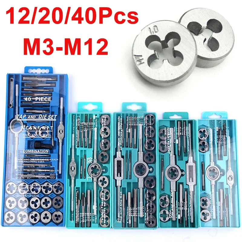 12-20-40Pcs-Metric-Hand-Tap-and-Die-Set-M3-M12-Screw-Thread-Plugs ...
