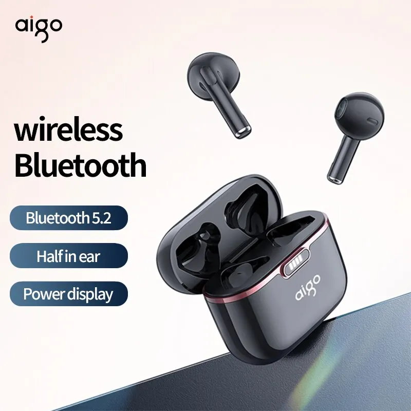 Aigo-XT10-Earphone-Bluetooth-5-2-Wireless-Headset-Dual-Stereo-Noise-Reduction-Bass-Touch-Control ...