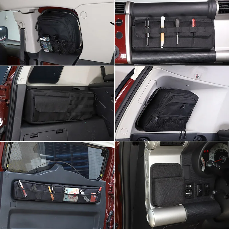 For-Toyota-FJ-Cruiser-2007-2021-Car-Trunk-Side-Storage-Box-Net-Pocket ...