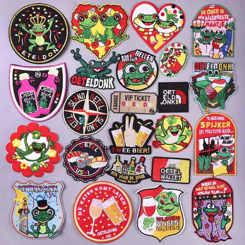 Oeteldonk Embleem Emblemen Full Embroidered Frog Carnival For ...