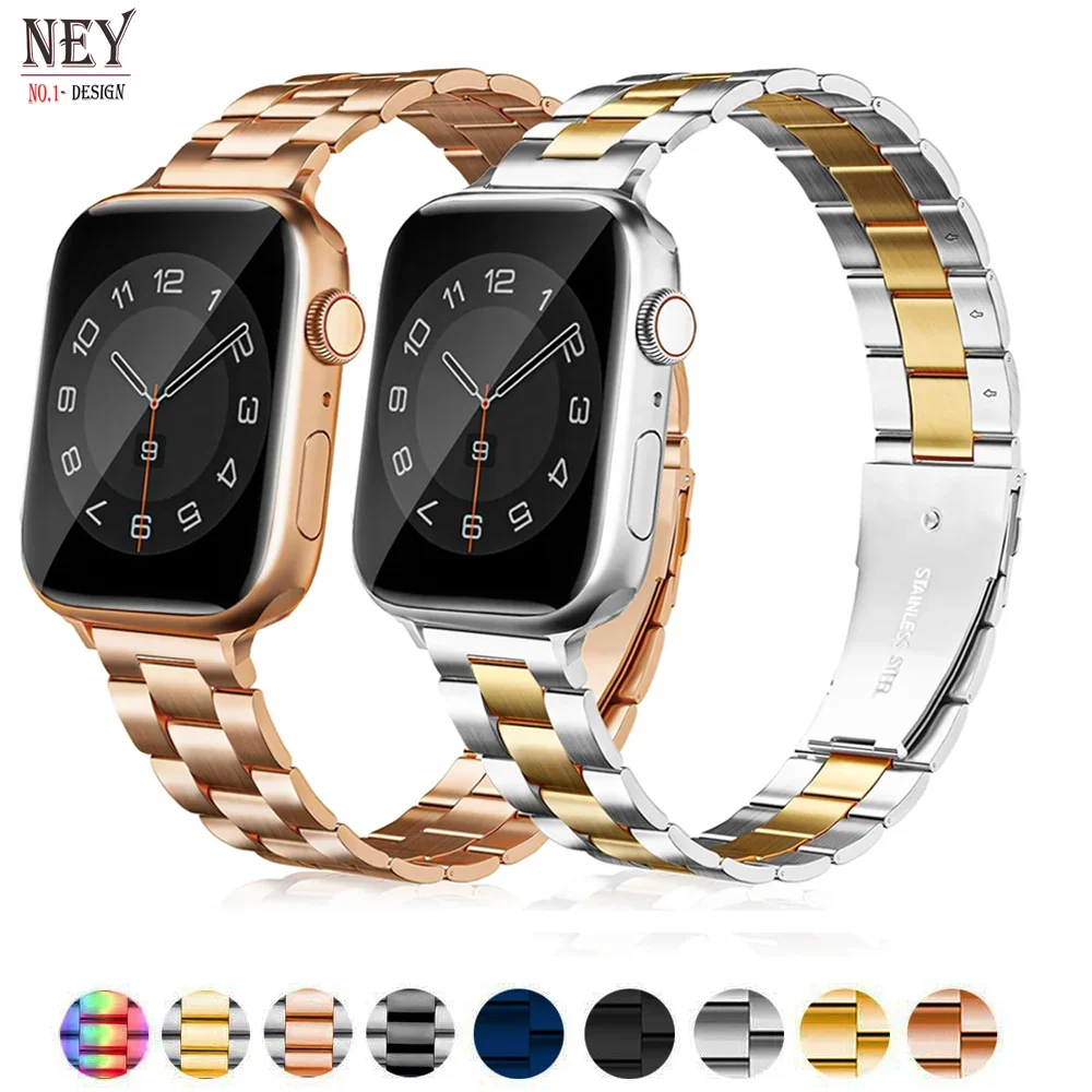 Stainless steel band for apple watch strap 44mm 45mm 40mm 42-38-41mm ...