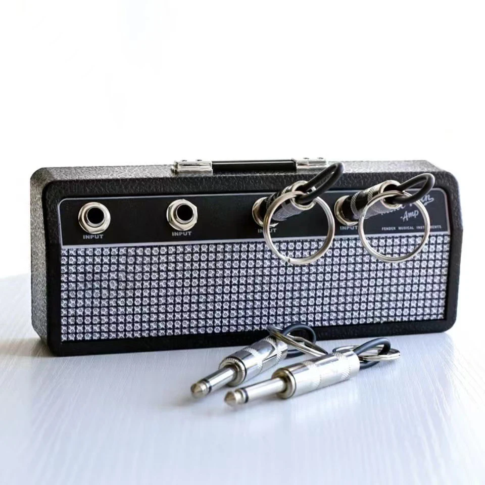 Retro Guitar Audio Plug Key Hooks Amplifier Keychain Hooks Key Rings ...