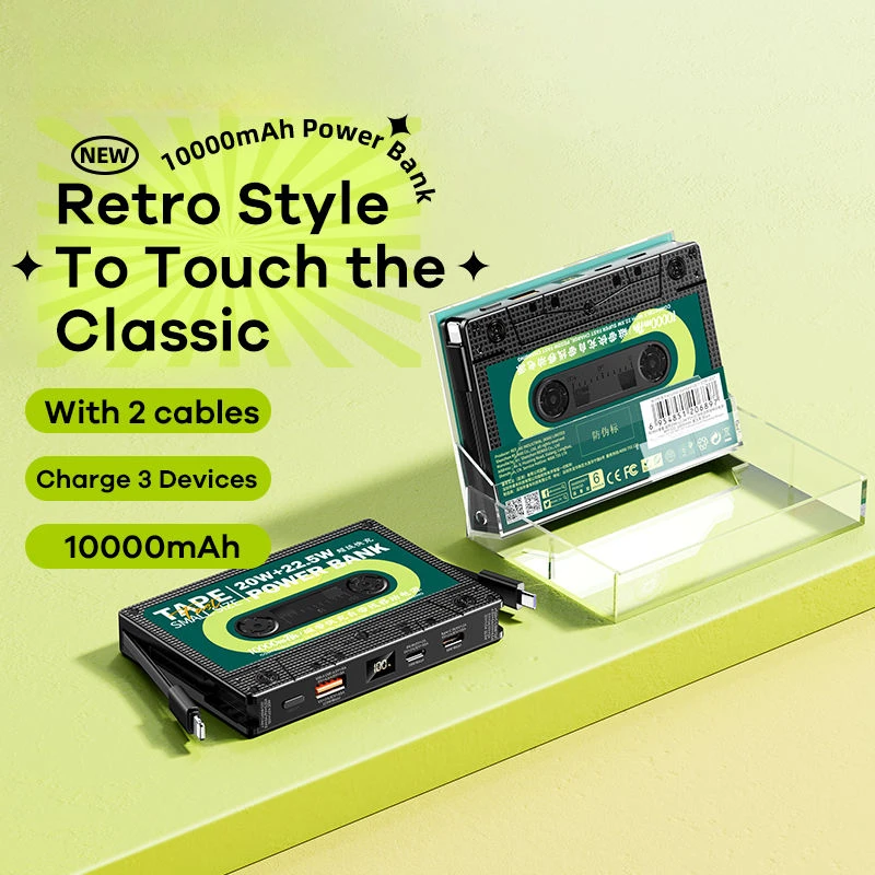 Criativo-Vintage-Tape-Power-Bank-Powerbank-Port-til-de-Carregamento-R ...