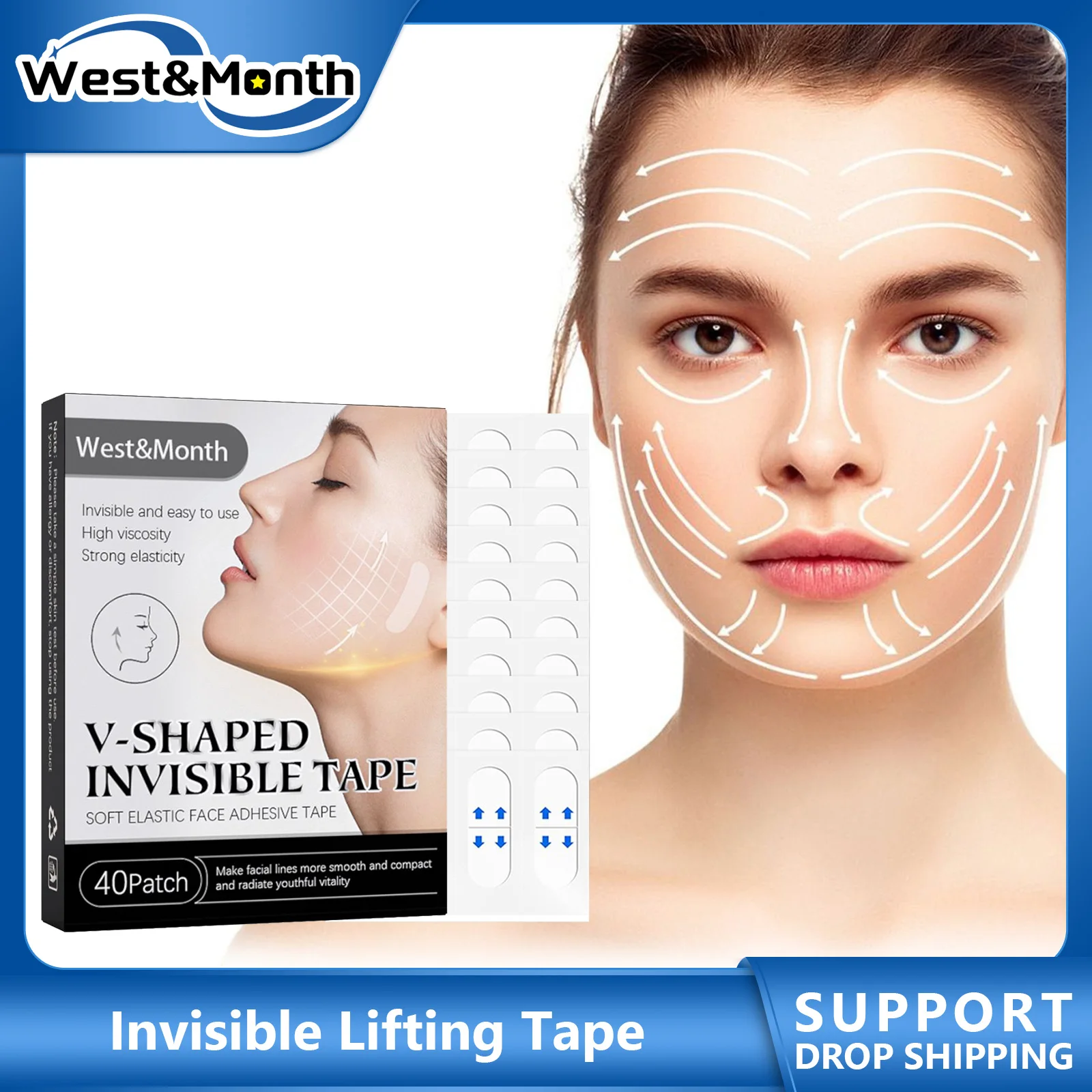 Invisible-Facial-Slimming-Tape-V-Shape-Lift-Up-Neck-Double-Chin-Makeup-Adhesive-Waterproof ...