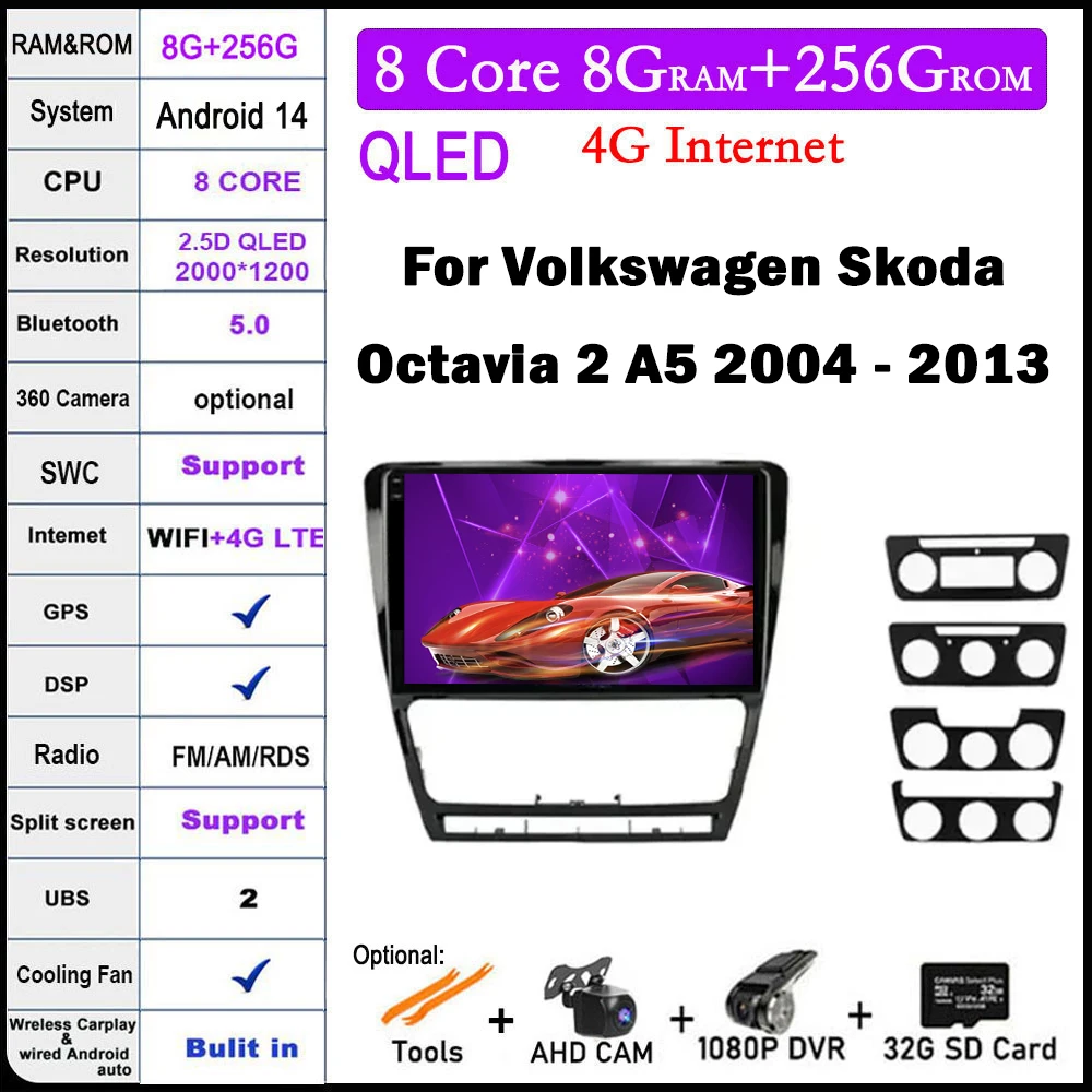 10-Inch-For-Volkswagen-Skoda-Octavia-2-A5-2004-2013-Car-Multimedia ...