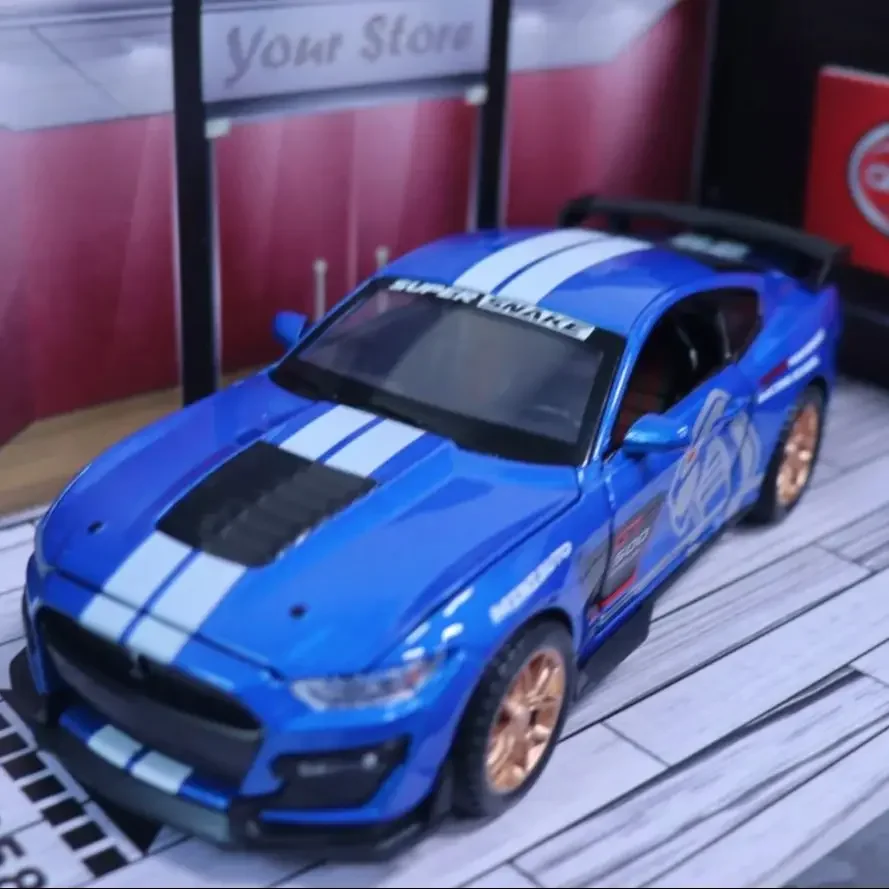 1:32 Mustang Shelby GT500 Alloy Sports Car Model Diecast Metal Car ...
