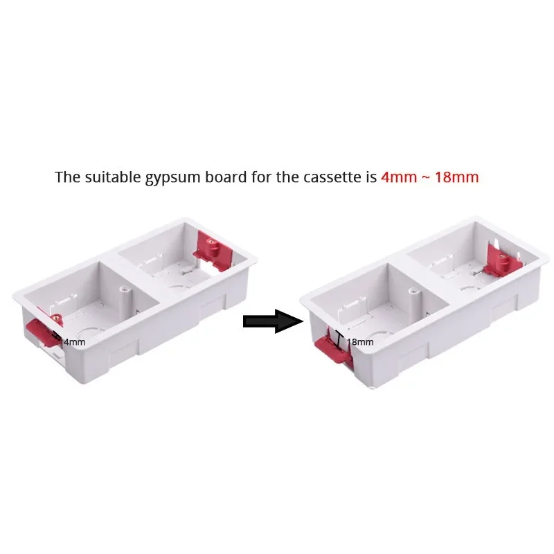 Double-86-Type-Gypsum-Board-Concealed-Box-Trunking-2-35mm-Wall-Switch ...