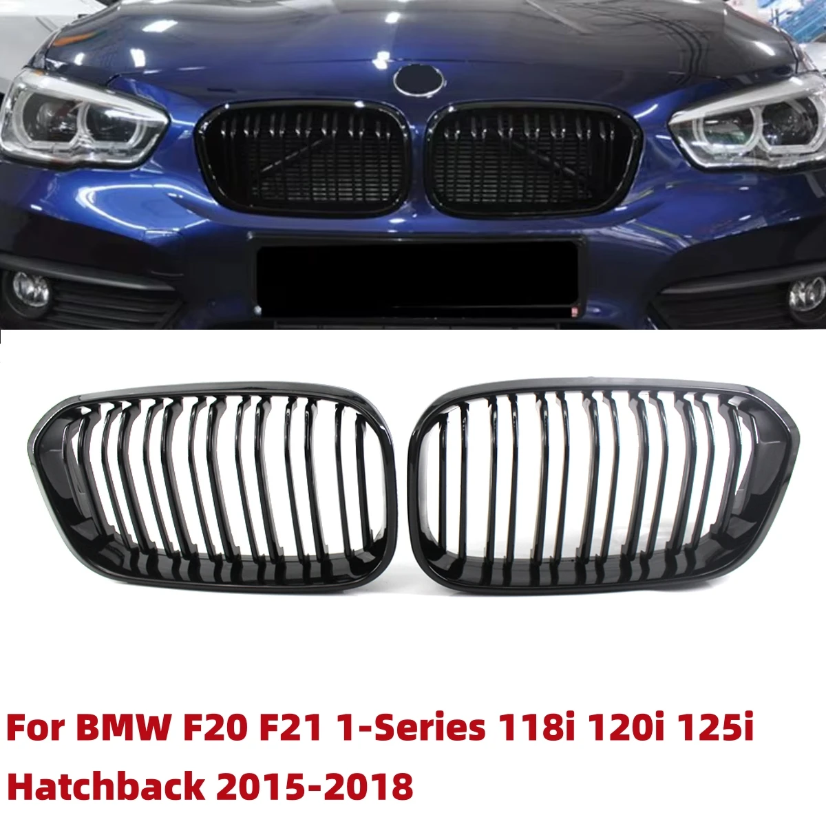 Front Bumper Kidney Racing Grille For BMW F20 F21 1-Series 118i 120i ...