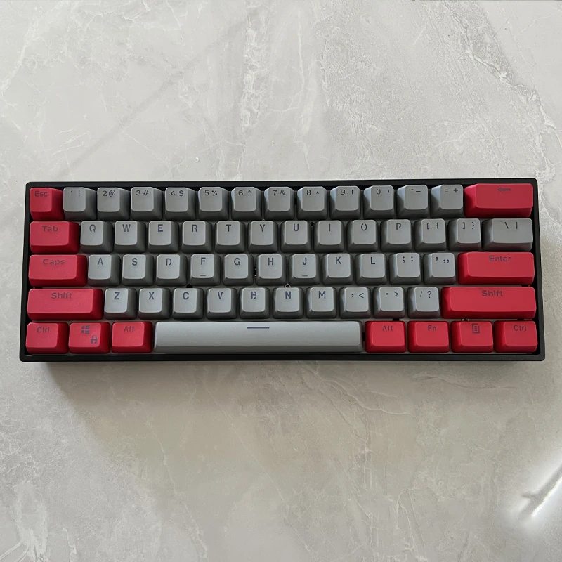 106-Keys-Grey-Red-Keycaps-PBT-Specials-Keycap-Backlit-Two-Color-Key ...