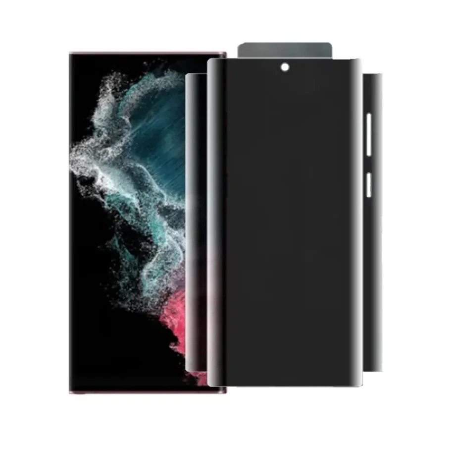Privacy Full cover edge sides Screen Protector For Samsung Galaxy S23 ...