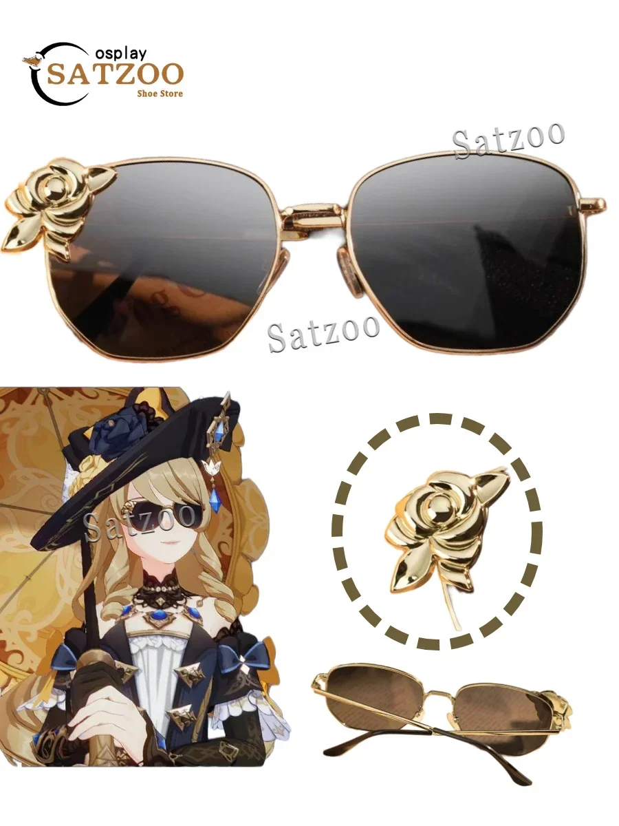 Navia Sunglasses Game Genshin Impact Cosplay Navia Cosplay Metal ...