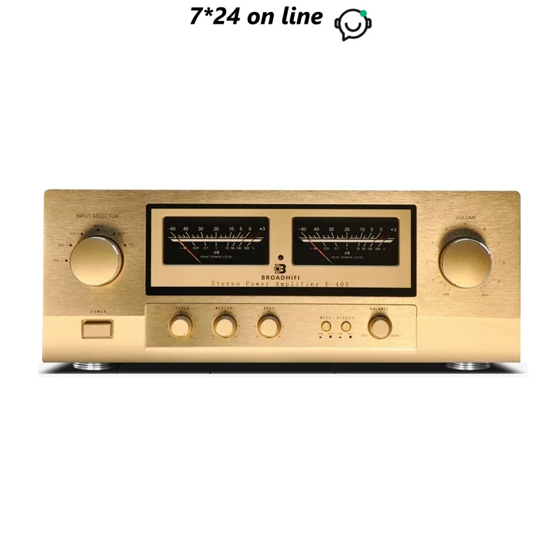 Clone Accuphase E405 HIFI 고출력 금밀봉 튜브 홈(원격 제어 포함) 완전 밸런스 통합 전력 증폭기 ...