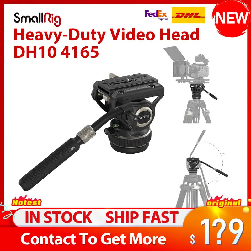 SmallRig-Heavy-Duty-Video-Head-DH10-4165-Professional-Fluid-Head-for ...