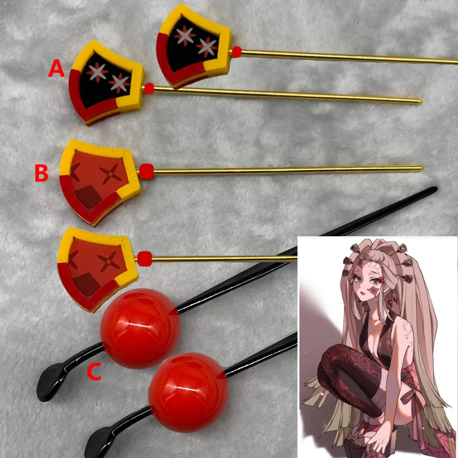 Anime Demon Slayer Kimetsu No Yaiba Ume Daki Hairpin Hanfu Cosplay Prop ...