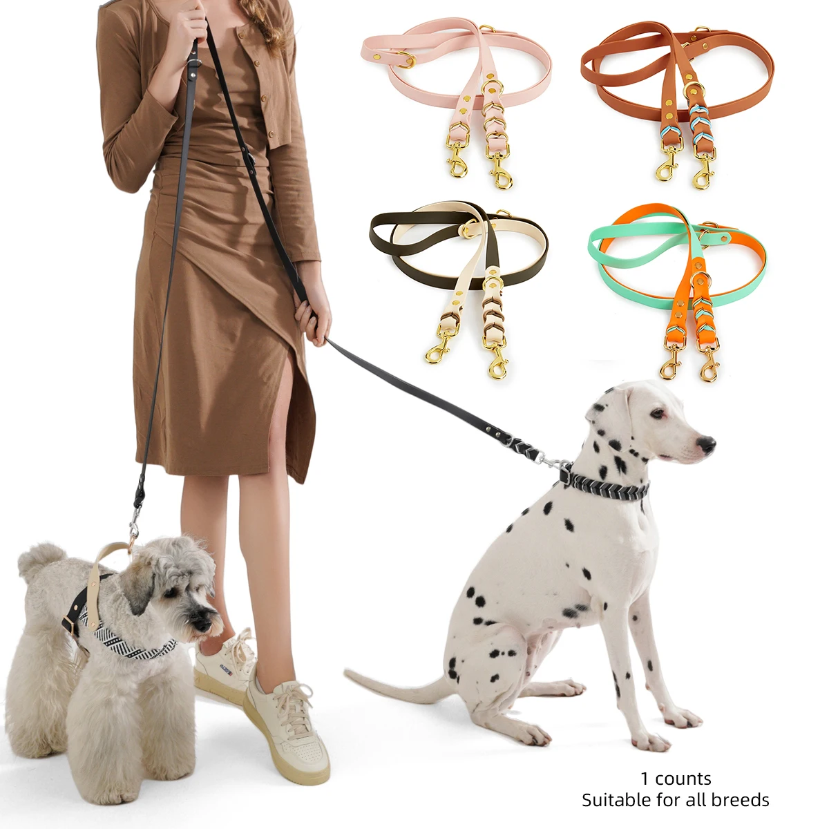 Handmade Leashes For Pet dogs and Cats Crossbody Dog Rope Waist Lead ...