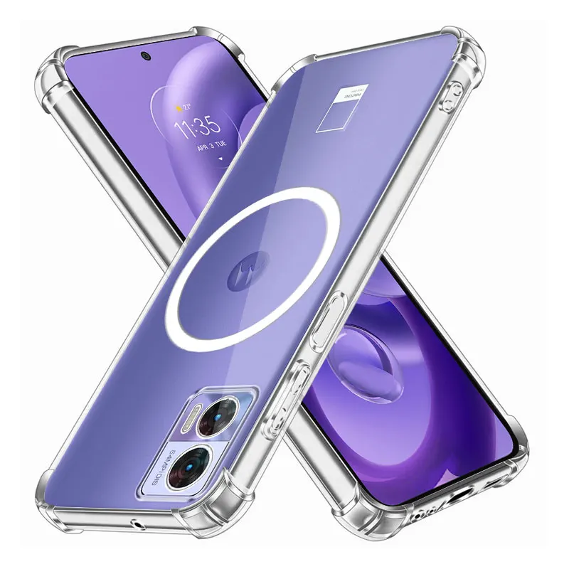 For-Moto-Edge-30-Pro-30-Neo-Case-Magnetic-Sticker-Shockproof-Clear-Soft ...