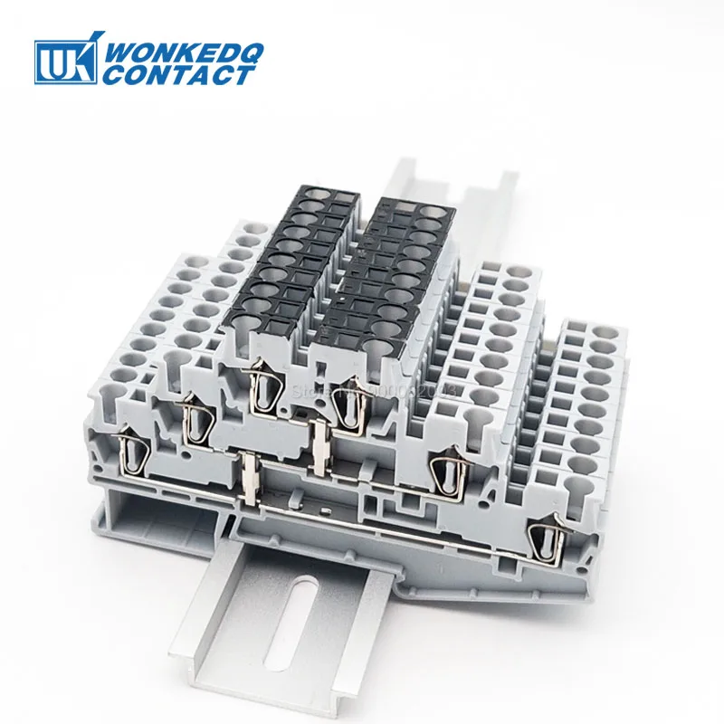 ST-2.5-3L-PV Three Level Spring Cage Terminal Block With Equipotential ...