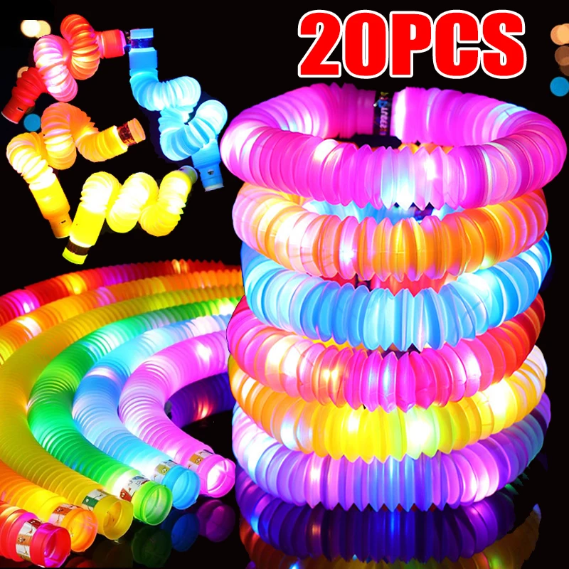 LED-Luminous-Pop-Tubes-Flash-Sensory-Light-Up-Retractable-Glow-Sticks ...