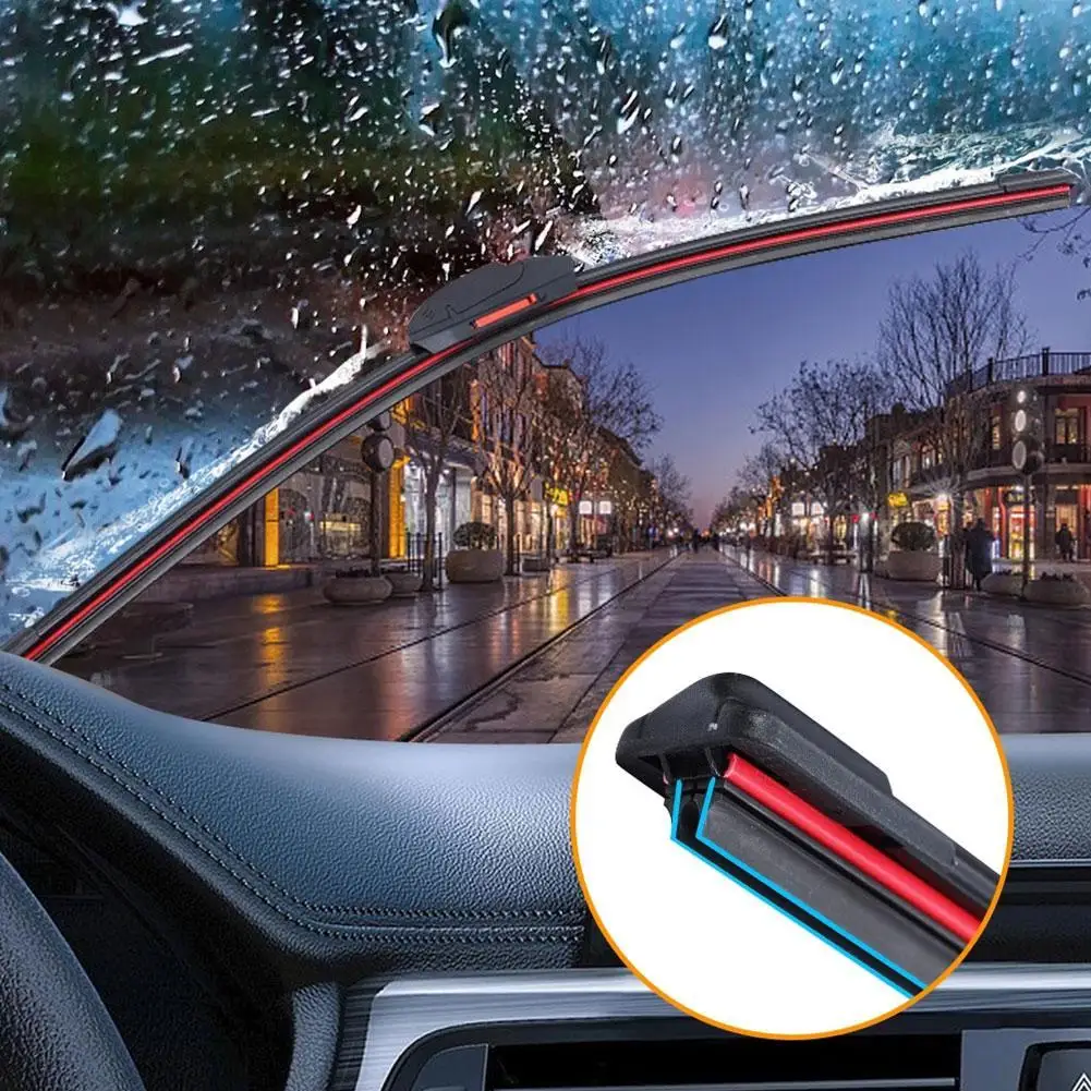 Car Windshield Wiper Blades Universal Water Repellent Wiper Blades Soft ...