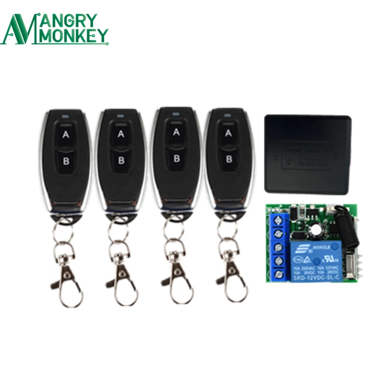 433Mhz Universal Wireless Remote Switch DC 12V 1CH relay Receiver ...