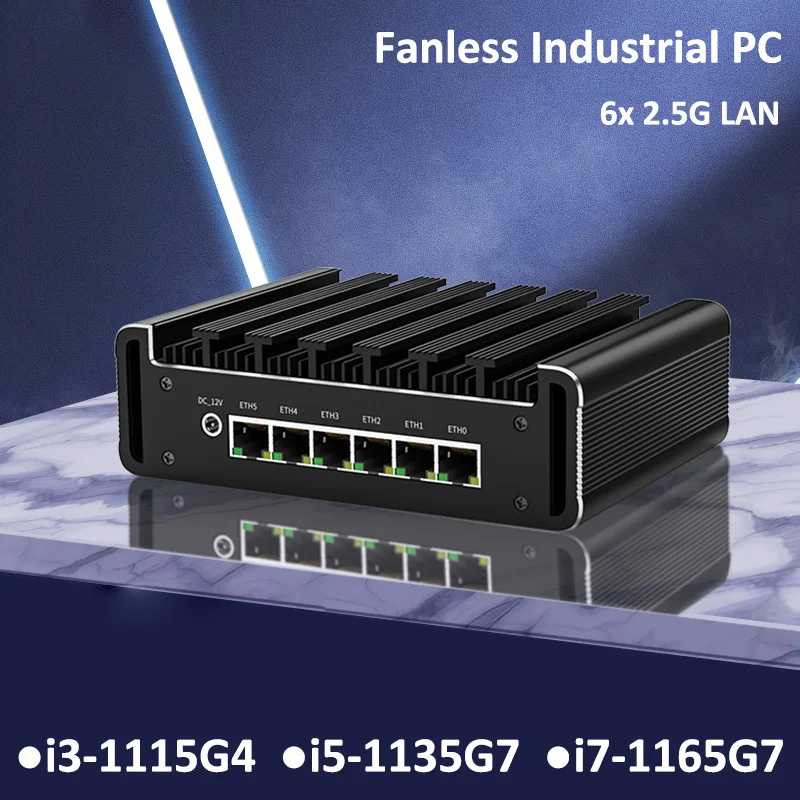 6-LAN-i226-V-Fanless-Mini-PC-Tiger-Lake-Intel-Core-i7-1165G7-i5-1135G7 ...