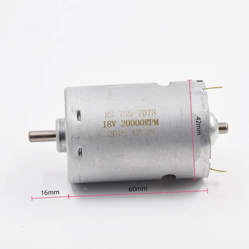 Micro-RS755-Motor-DC-18V-20000-RPM-High-Speed-Ball-Bearing-Boat-Car ...