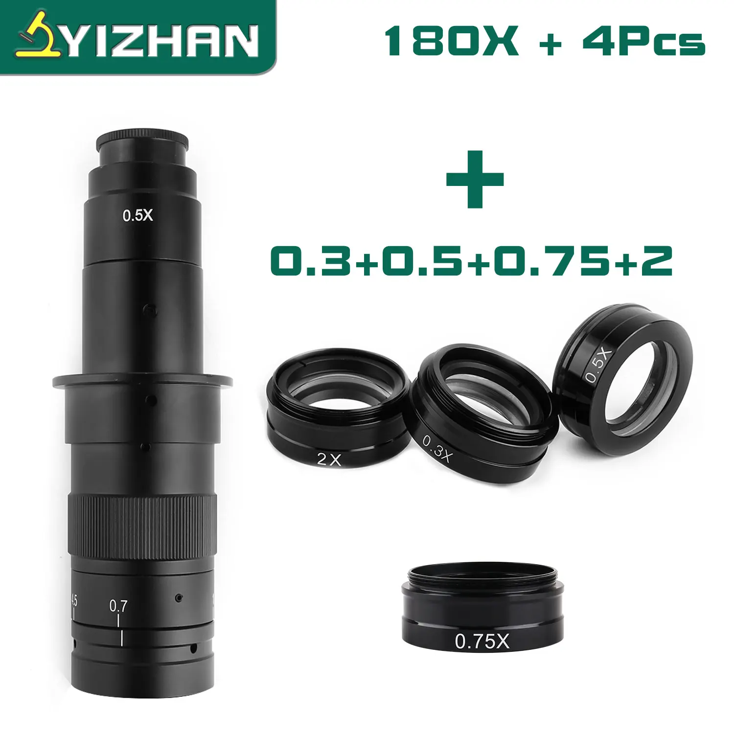 YIZHAN-Adjustable-Zoom-C-Mount-Lens-Magnification-130X-180X-360X-Lab-0 ...