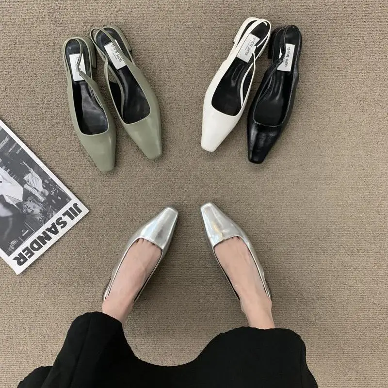 Women-Sandals-Summer-Shoes-Woman-Low-Heels-Back-Strap-Shoes-Silver ...