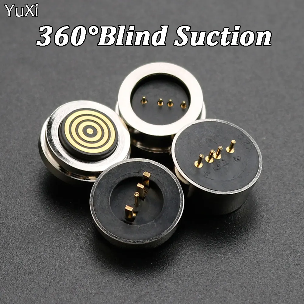 4pin Waterproof Magnetic Pogo Pin Connector Spring Loaded Male Female 360 Blind Suction Dc