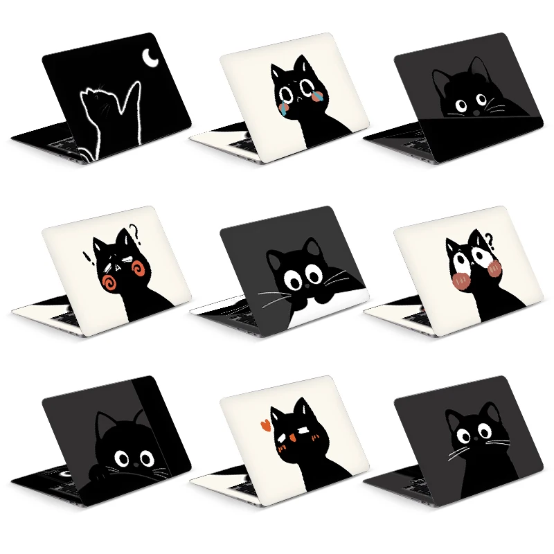 Black-Cat-Vinyl-Laptop-Skins-Adesivos-DIY-Notebook-Pele-Decalque ...