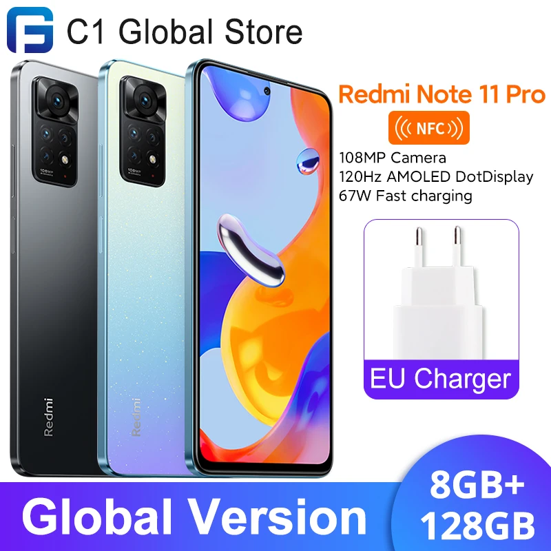 Xiaomi Smartphone Redmi Note 11 Pro, versión Global, 8GB y 128GB, MTK ...