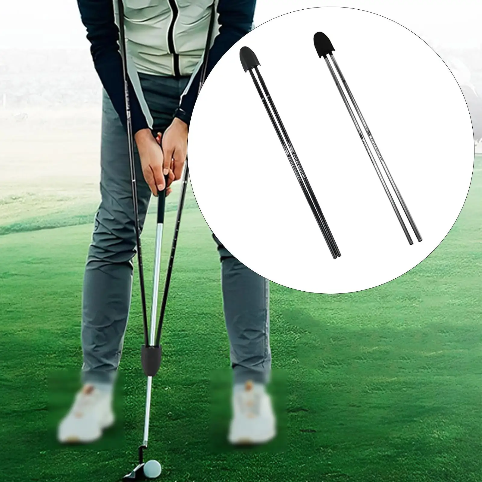 Golf Swing Trainer, Adjustable Length, Putter Alignment Aid Supplies ...