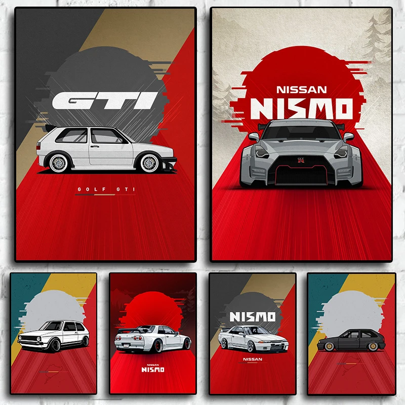 80s-Tokyo-Street-Racing-Nissan-GTR-Poster-Decoration-Wall-Art-Home ...