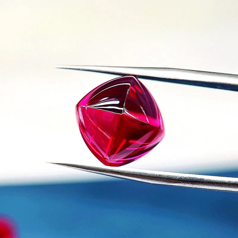 Lab-Created-Ruby-Synthetic-Corundum-5-Flat-Bottom-Sugar-loaf-Cut-Swiss ...