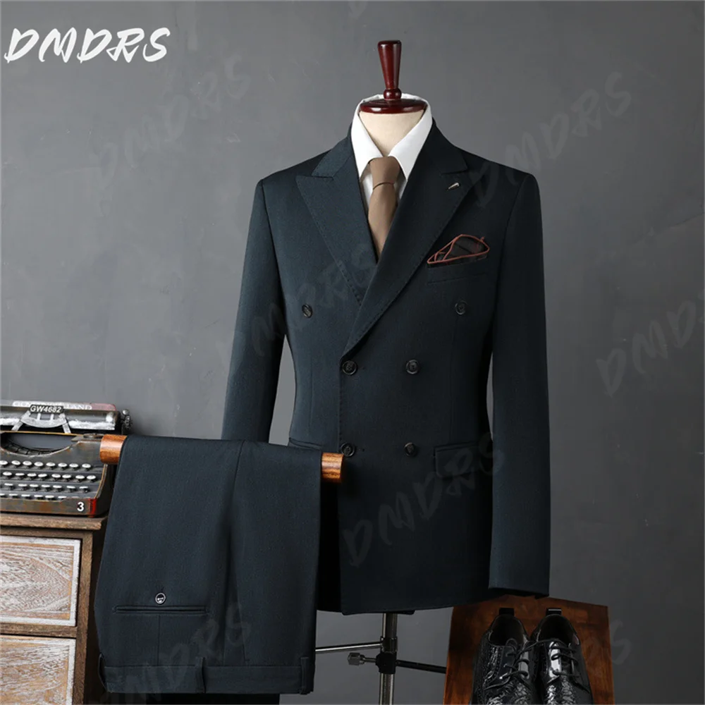 Classic-Dark-Green-Men-s-Suit-Set-For-Formal-Office-Meeting-Elegant ...