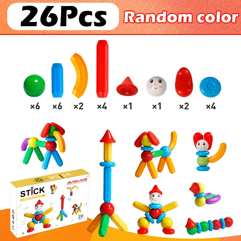 Magnet-Building-Blocks-Set-Children-Play-Game-Magnetic-Rods-Balls ...