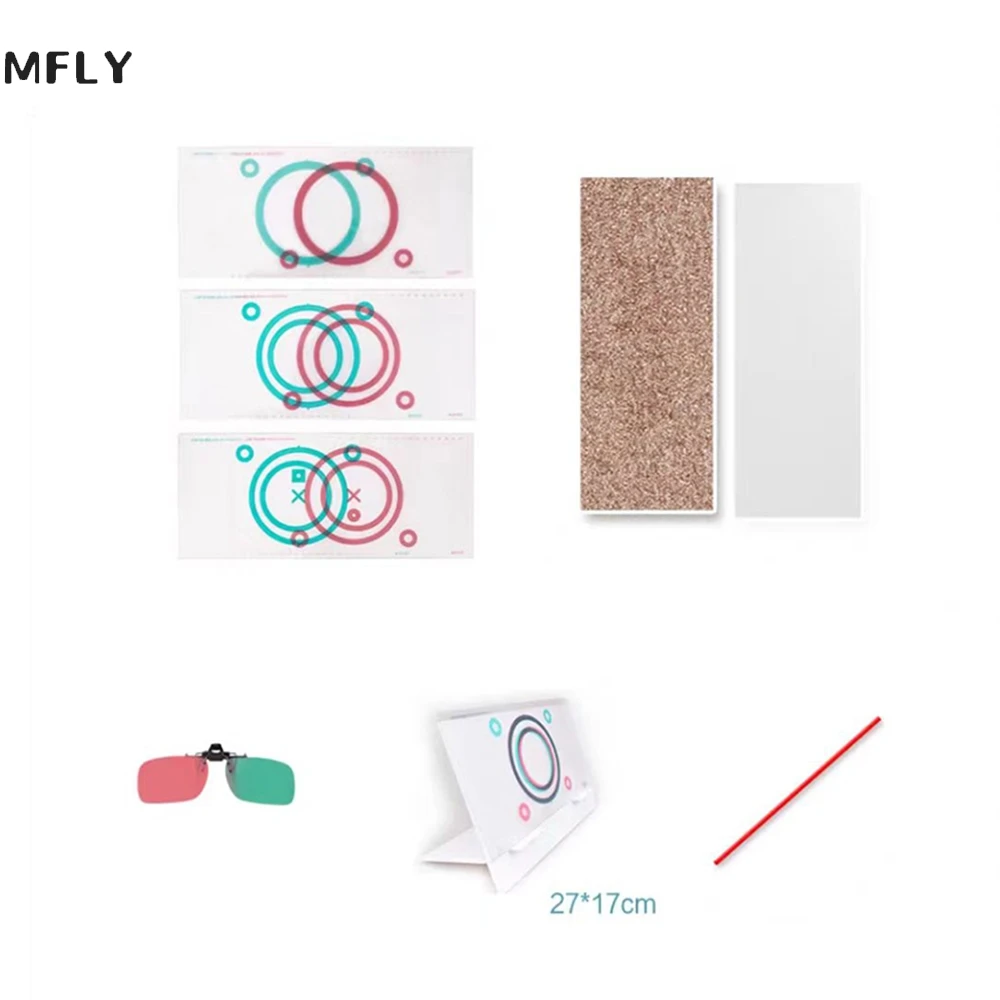 Circled Duochrome Optometric Red/Green Stereo Test | 6 pcs in | Low ...