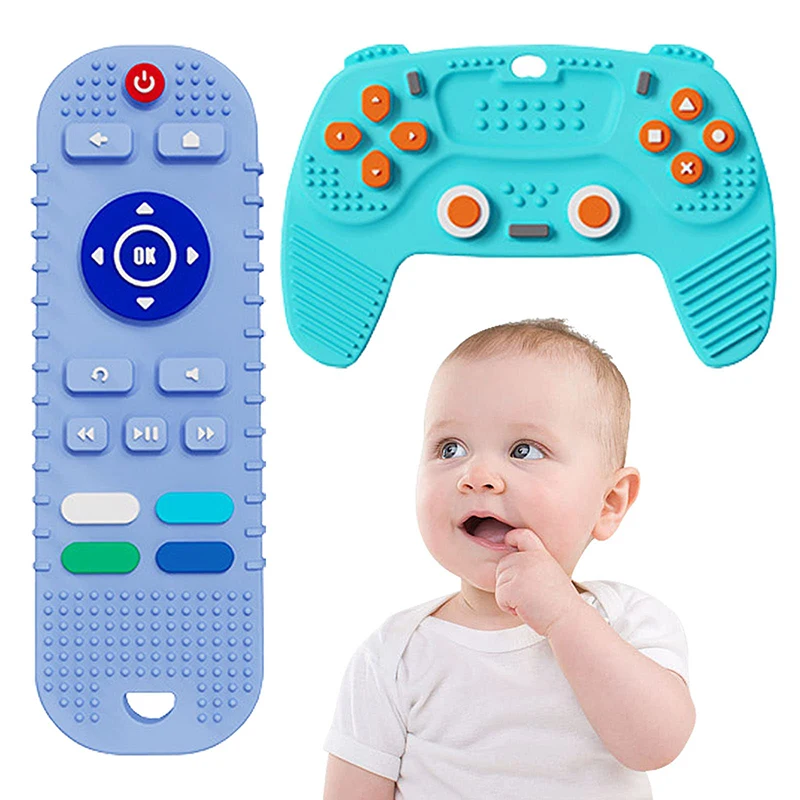 Silicone Baby Teething Toys Remote Control, Remote Control Game ...