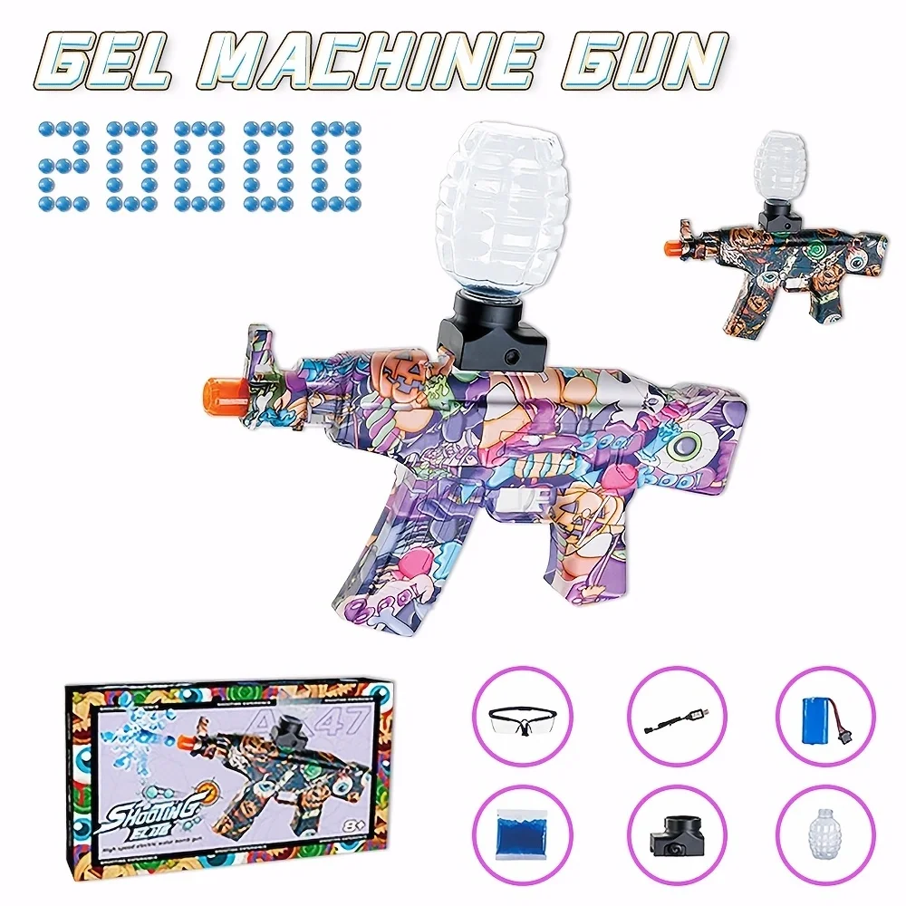 Electric Splatter Ball Blaster Aeg Akm-47,outdoor Activities,with 20k ...