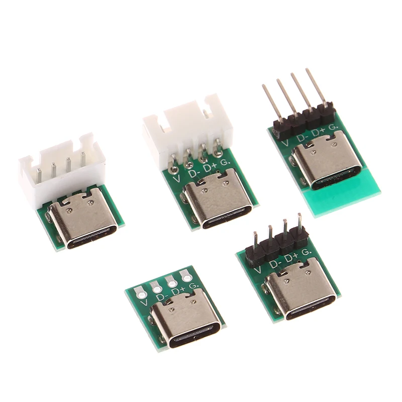 1PC-USB-TYPE-C-To-DIP-PCB-Connector-Pinboard-Test-Board-Solder-Female ...