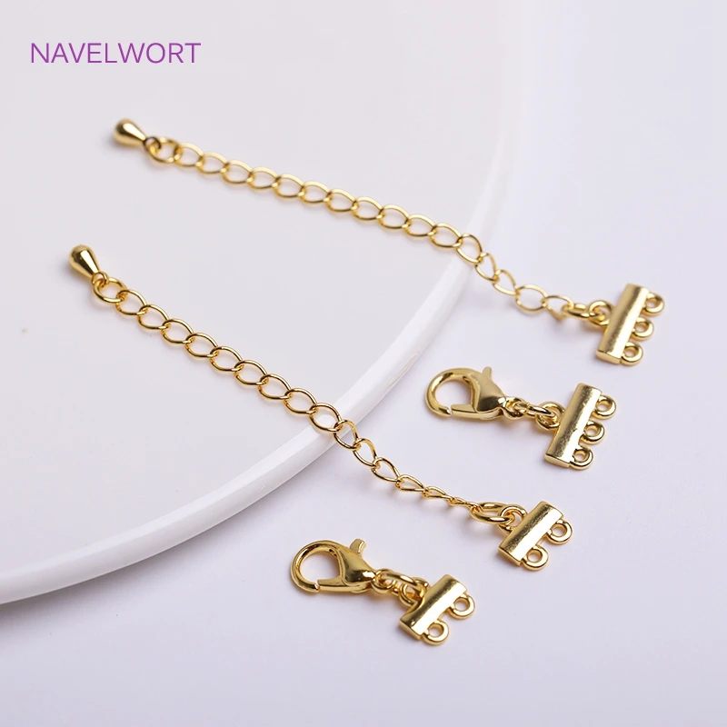 18K Gold Plated Layer Clasp Pendant Bails Connector Drop,Brass Metal ...