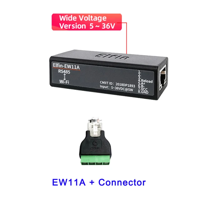 Dc5 ~ 36V Soros Port Rs485-Wifi Server Converter Iot Modul Elfin-Ew11A Támogatás Tcp/Ip Telnet ...
