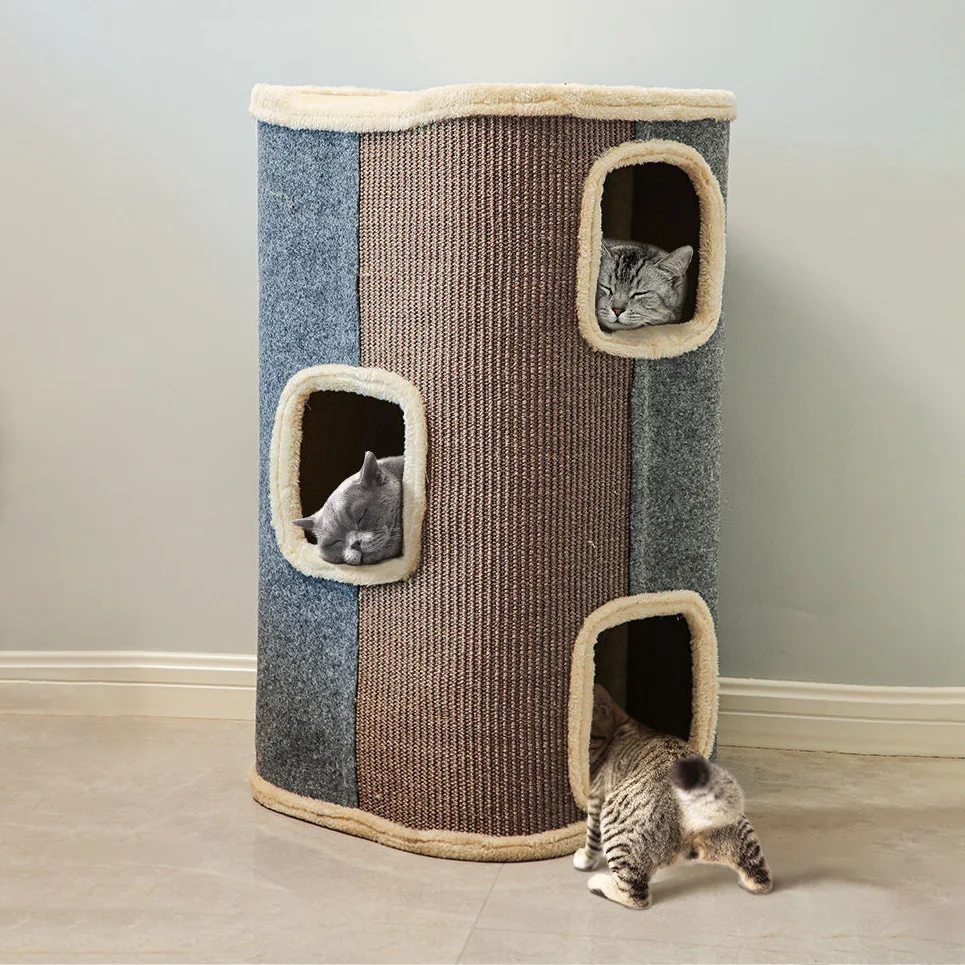 Big-Cat-Tree-Scrapers-Tower-House-Scratcher-Pet-Furniture-Cats-Bed-Box ...